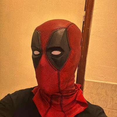 X-force Grey Deadpool Costume Cosplay Mask With Magnetic Eyes - Etsy