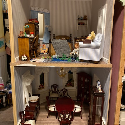 Dollhouse Kit, Dollhouse Addition Unfinished New Haven 2-story ...