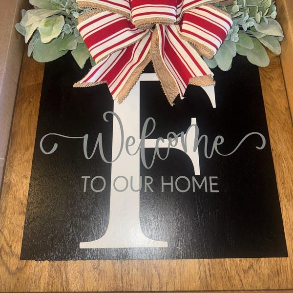 Double Door Front Door Decor | Welcome to Our Home | Double Door Signs ...
