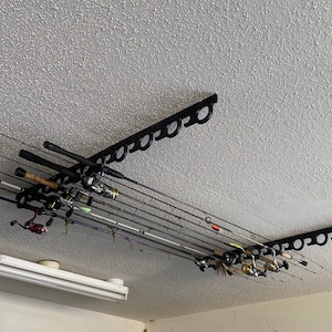 21 INSHORE Fishing Rod Rack Holder Garage Ceiling or Wall Mounted ...
