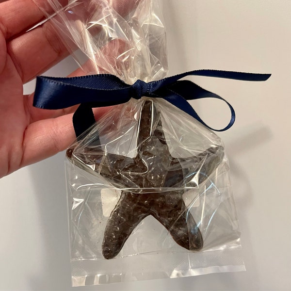 Chocolate Star Fish, 1 Large Gift Bagged, Tied Wtih Ribbon, Chocolate ...