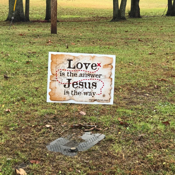 Jesus Christ Our Lord and Savior Yard Sign - Etsy