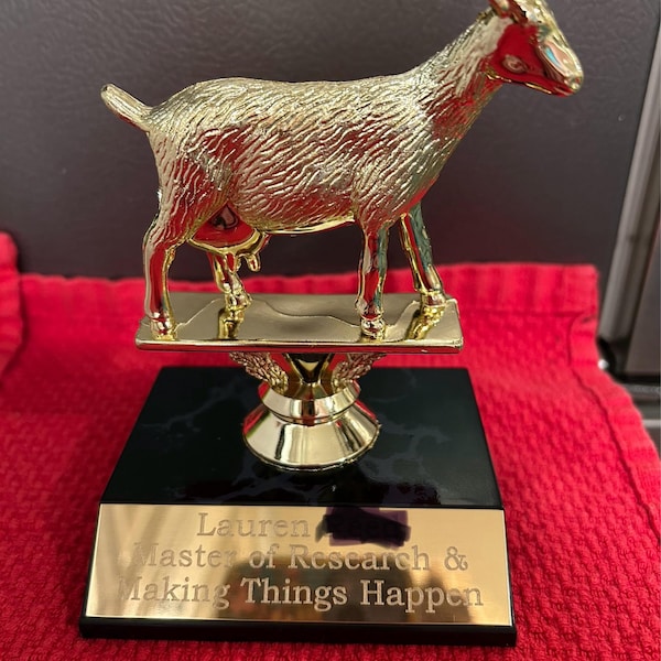 Goat Award Trophy. Greatest of All Time, G.O.A.T. Free Custom Engraving ...