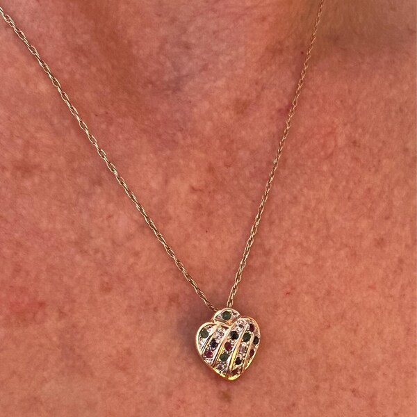 Elizabethan Vintage 10K Yellow Gold Diamond Set Pendant 2.8cm + 10k ...