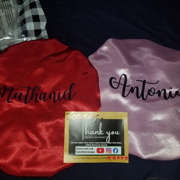 Personalized Satin Reversible Bonnet || Mommy and Me Bonnet || Bonnet ...