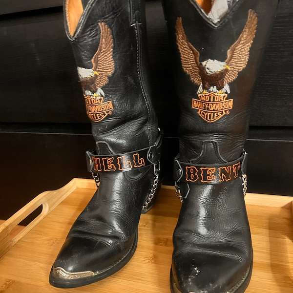 CUSTOMIZABLE - Custom Leather Boot Harness Set - Etsy