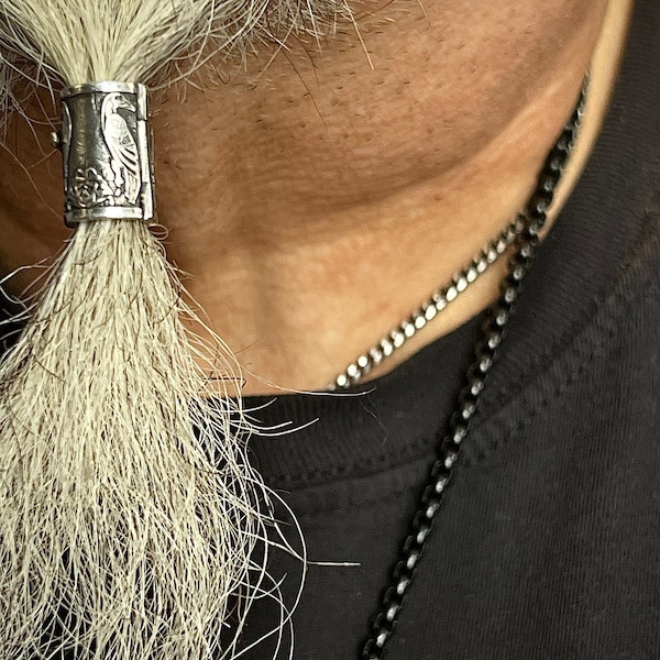 Sterling Silver Beard Beads - Hair Beads - Beard Jewelry - Beard ...