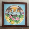 3D ALOHA SVG hawaiian Shadow Box Svg beach Svg Layered Cardstock Svg ...