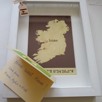 The Map of New Life - New Baby Bespoke Map Heart - Newborn Baby Girl ...