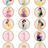 Princess Cupcake Toppers, Princess Circle Tags, Princess Party ...