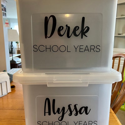 Personalized School Organization File Tote Labels New & Updated Fonts ...