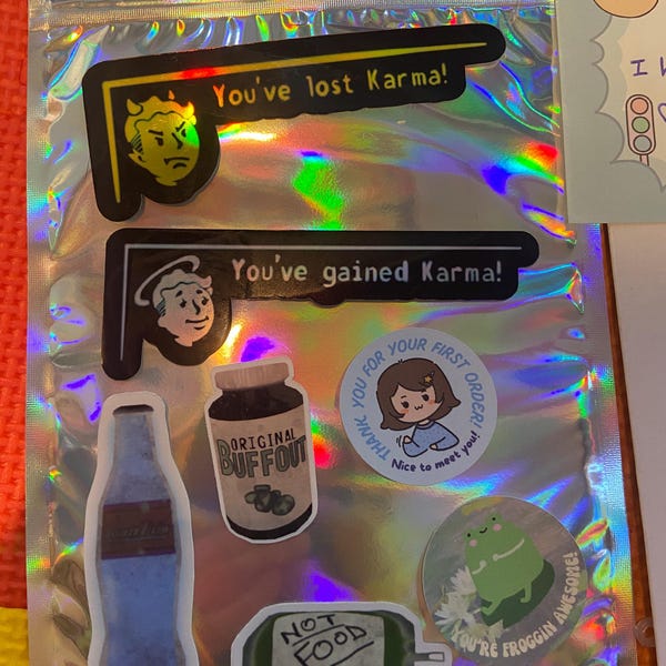 Fallout Karma Lost or Gained Handmade Holographic Vinyl Sticker - Etsy