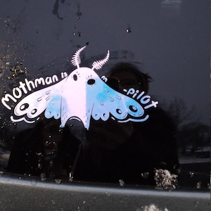 Mothman is My Co-pilot Decal | Etsy