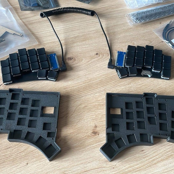 Pre-soldered Full Set Wireless Corne Keyboard Corne Hotswappable ...