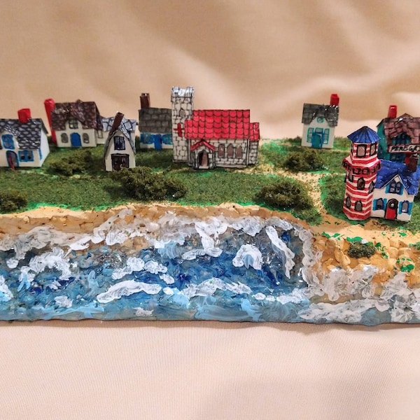 Micro Tiny Old Town 2014, a Pre-cut Kit to Make 8 Miniature Cardstock ...