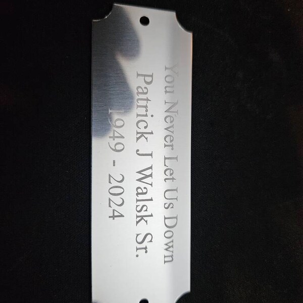 Bright Brass Engraved Plate Engraving Customized Metal Name Plate ...