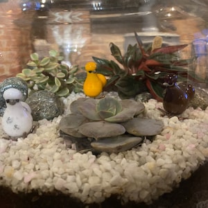 Glas Miniatuur Kippen Duo Verzamelobjecten Pasen Decoratie Miniatuur ...