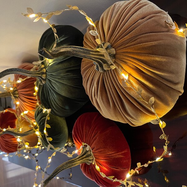 Extra Large Velvet Pumpkins Create Your Own Set, Fall Home Decor ...