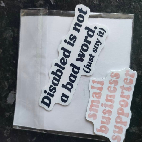 Disabled is Not A Bad Word Vinyl Sticker, Disability Sticker, Chronic ...
