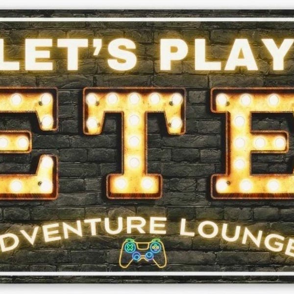 Arcade Sign, Custom Game Room Wall Art, Personalized Arcade Gifts for ...