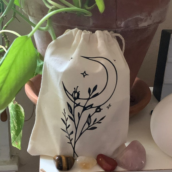 Crystal Bag | Tarot Bag | Oracle | Canvas | Herb | Runes | Pendulum ...