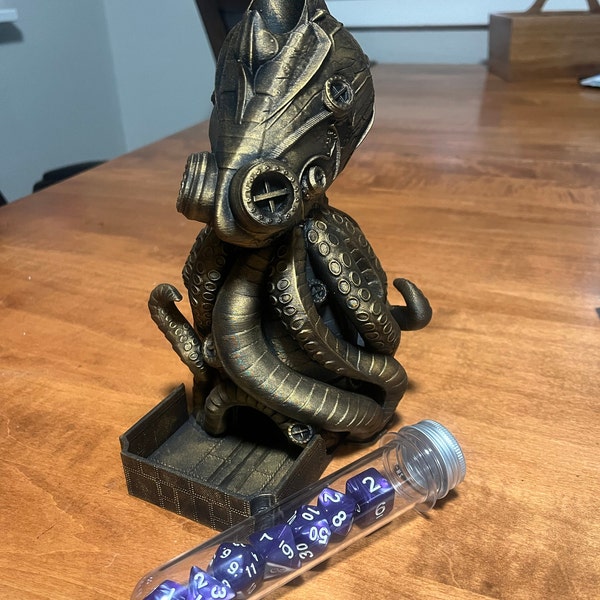 Steampunk Octopus Dice Tower Octo Tank Dice Roller Tabletop Game Dnd ...