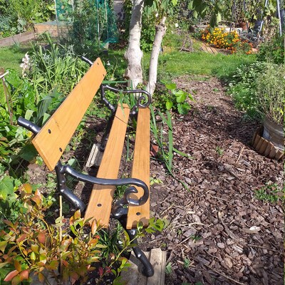 Reversible Fully Restored Railway Tram Garden Bench Cast Iron - Etsy UK