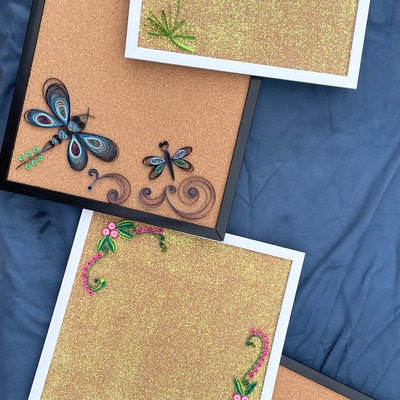 Quilled Bulletin Board, Home Decor, Office Decor, Childs Room Decor ...