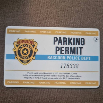 Resident Evil Red & Blue Gate System Key Card Raccoon City Police ...