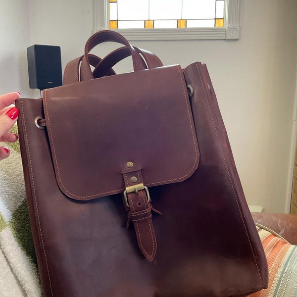 Personalized Leather Tote Laptop Work Bag, Women's Tote, Full Grain ...