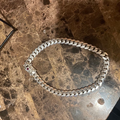 9mm 999 Pure Solid Silver Hand Made Cuban Link Chain 24in - Etsy