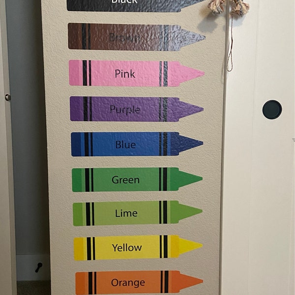 Crayon Wall Decals, Peel and Stick Decal, Reusable Wall Decal, Set of ...