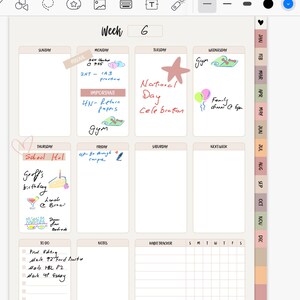 Weekly Planner Goodnotes Template Undated Digital Planner - Etsy