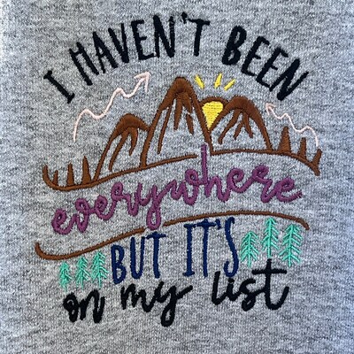 Travel Design, Travel Embroidery, Adventure Embroidery, Vacation Design ...