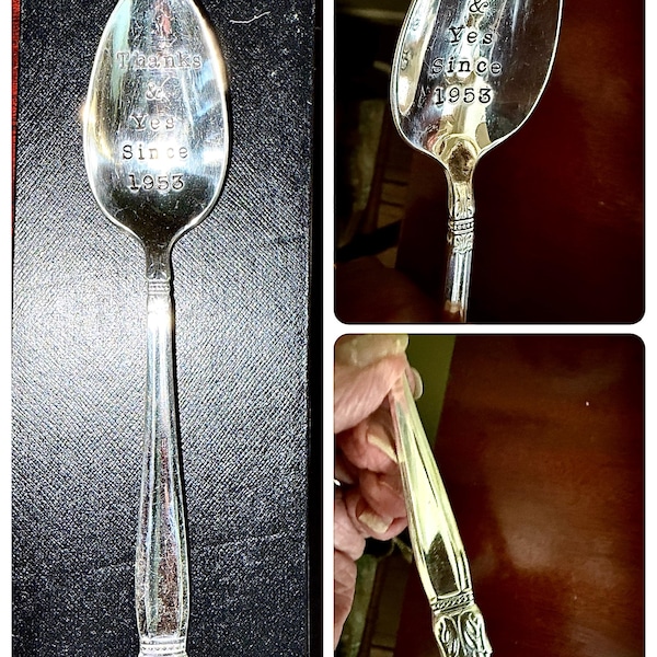 Vintage Silver Plate Ice Cream Spoon, Anniversary Spoon, to a Lifetime ...