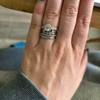 Sterling Silver Monogram Stackable Ring, Sterling Silver Stackable ...