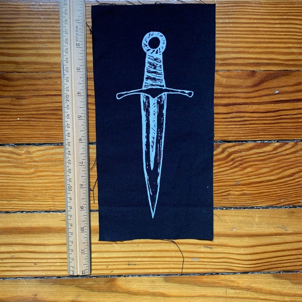 The Knife Collection - Screenprinted Dagger Blade Cloth Patches - Etsy