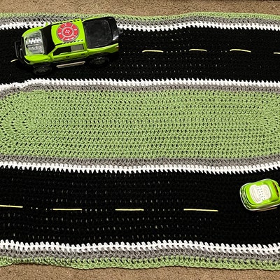 Racetrack Play Mat Rug, Crochet - Etsy