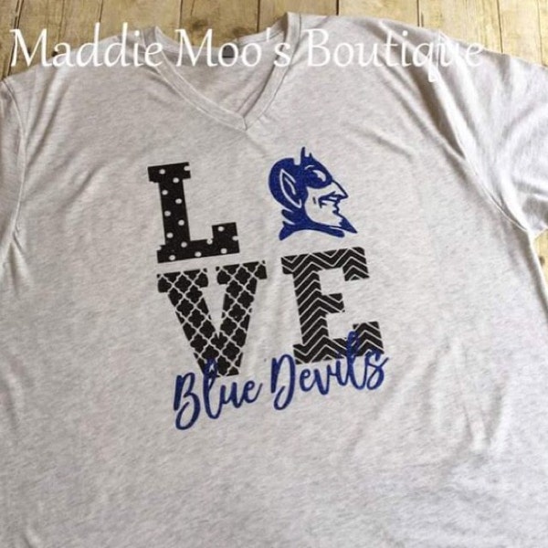 Love Blue Devils SVG Clipart DXF - Etsy