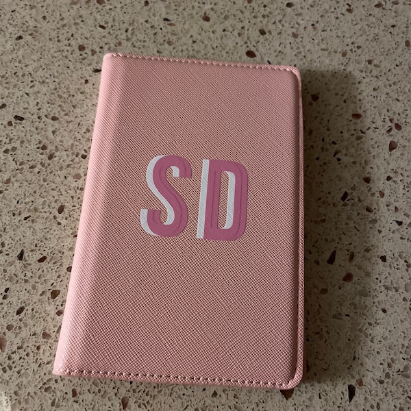 Shadow Monogram Passport Holder // Monogrammed Passport Cover ...