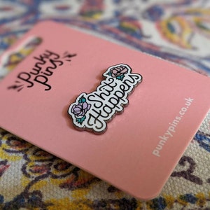 S&t Happens Floral Swears Enamel Pin // Rude Pin //swearing Badge ...