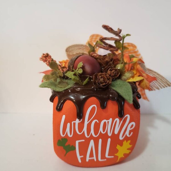 Set of 2 Marshmallow Sweeties PUMPKIN Marshmallow Cuties for Tiered ...