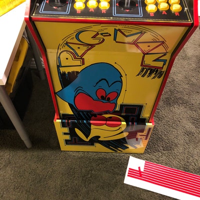 Arcade1up Cabinet Riser Graphics Pac-man Pacman Graphic Sticker Decal ...