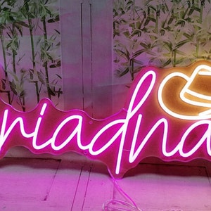 Personalized Neon Table Sign Custom Neon Name Sign Free Standing Name ...