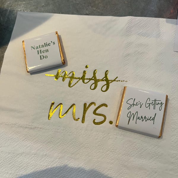 Personalised Happy Birthday Party Favours Chocolate Favours Black ...