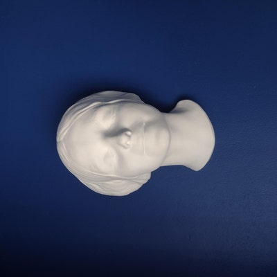 Female Head Plaster Cast // Bust Sculpture // Portrait // Standing ...