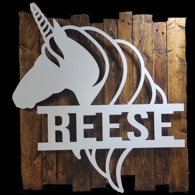 Unicorn Room Sign Wood Name Sign for Kids Unicorn Room Sign Wood Wall ...