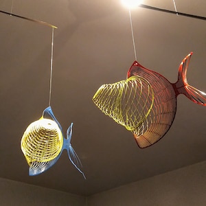 Colorful Fish Mobile, 4 or 6 Piece Colored Mobile, Fish Art,fishing ...