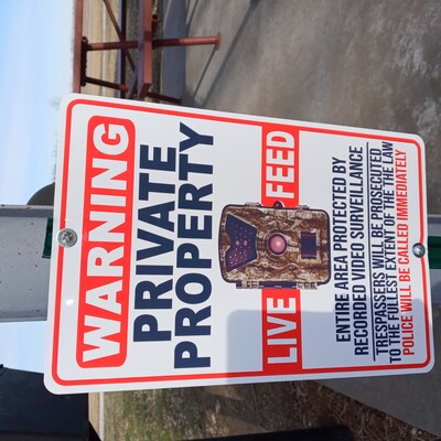 Spanish Aviso 24 Hour AUDIO Video Surveillance Camera Metal - Etsy