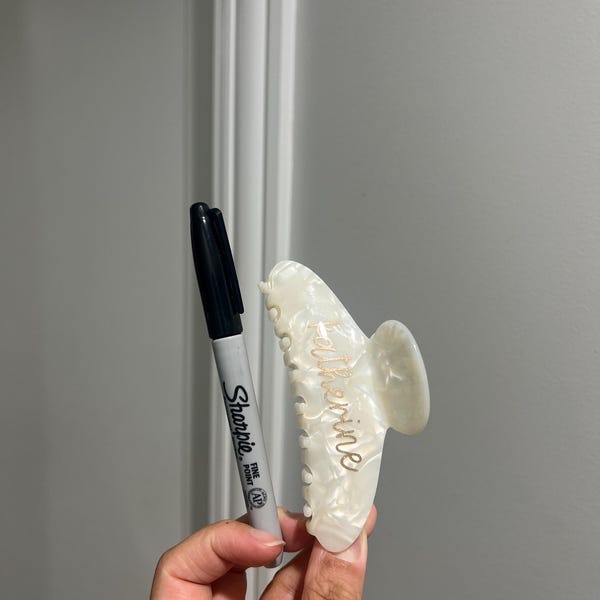 Personalized Hair Claw, Custom Hair Claw, Bridesmaid Gift Wedding Gift ...